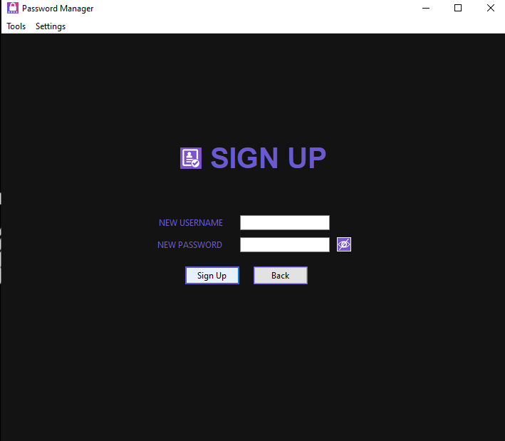 Password Manager This Is An Python Based Gui Application Made By Tkinter Module This Is And